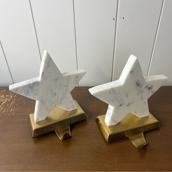 Holiday | Marble Star Stocking Holders With Gold Base | Poshmark